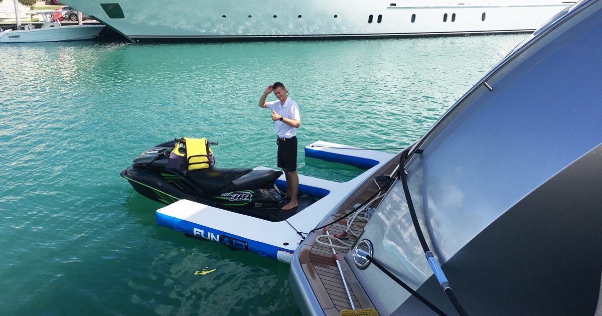 Inflatable Jet Ski Dock | FunAir Superyacht Toys