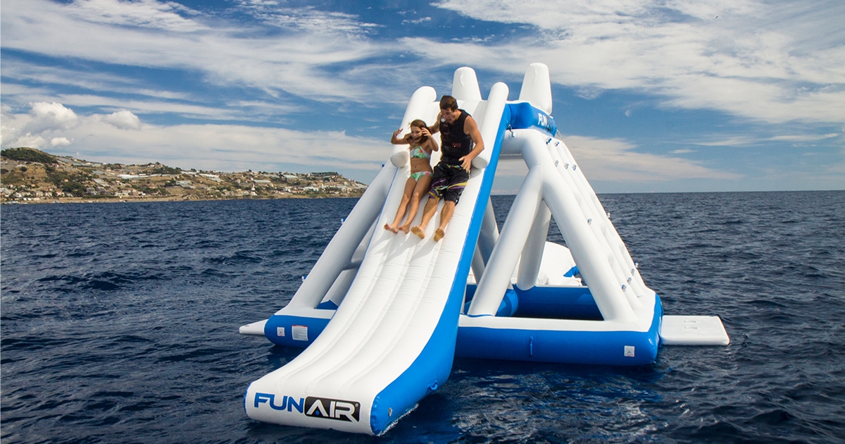Inflatable Playground with Slide & Blob | FunAir Yacht Toys