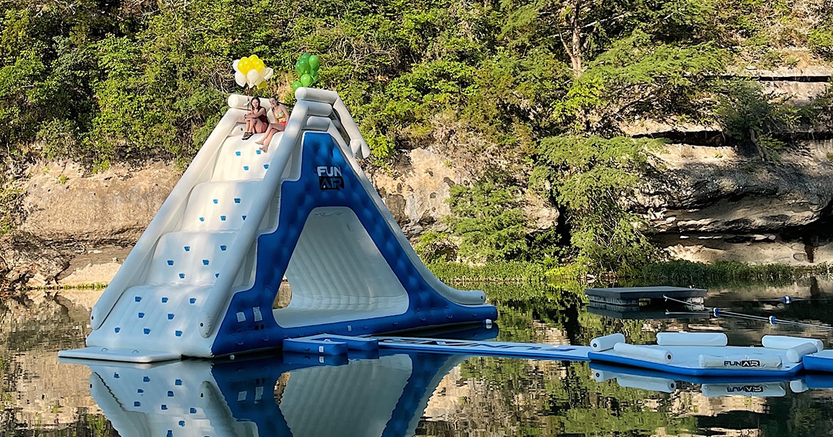 Inflatable Playground with Slide & Blob | FunAir Yacht Toys